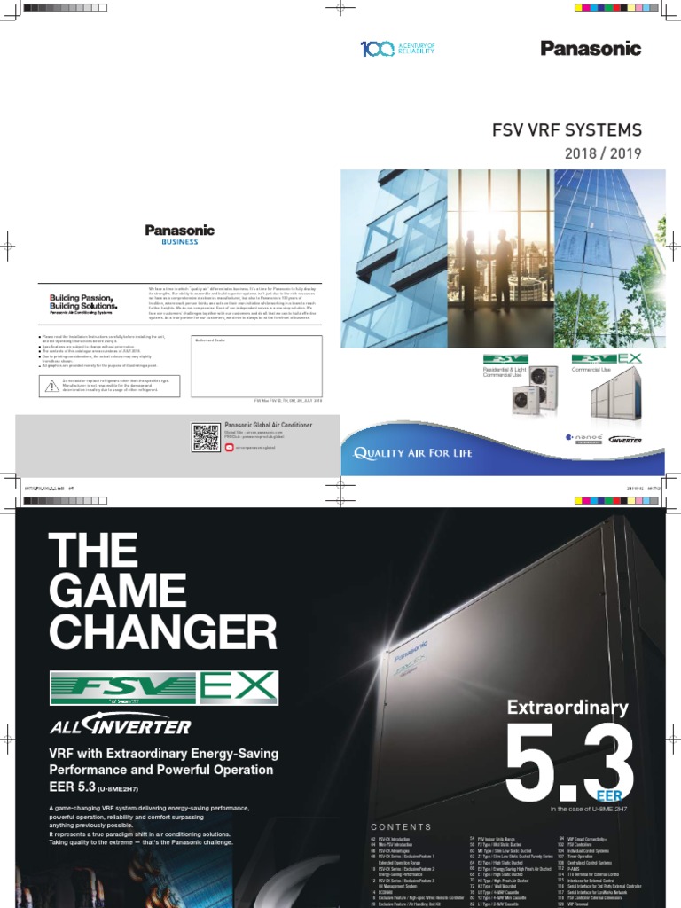 FSV New VRF Panasonic | PDF | Heat Exchanger | Mechanical Engineering