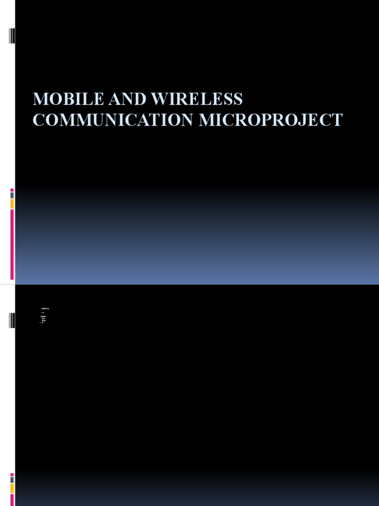 Mobile and Wireless Communication MicroProject | PDF
