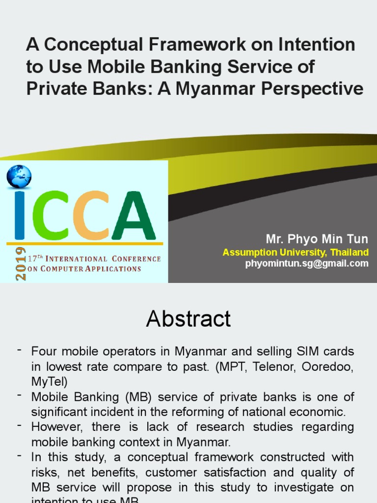 A Conceptual Framework On Intention To Use Mobile Banking Service of ...