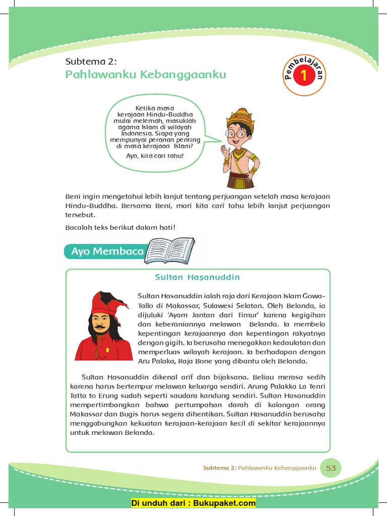 Subtema 2 Pahlawanku Kebanggaanku | PDF