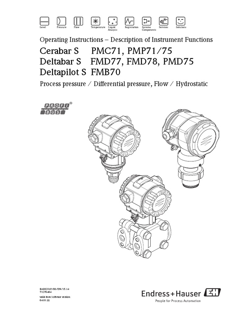 Cerabar S Pmc71 | PDF | Calibration | Parameter (Computer Programming)