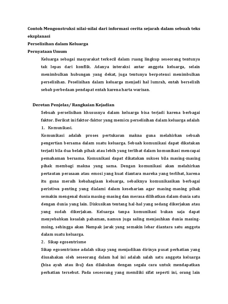 Contoh Konversi Teks Cerita Sejarah-Eksplanasi-1 | PDF