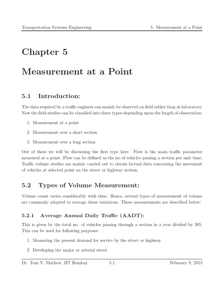 Measure Traffic Flow and Volume | PDF | Traffic | Volume