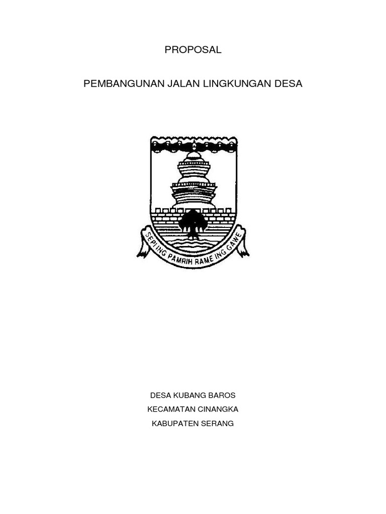 Proposal Pembangunan Jalan Desa Kubang Baros | PDF