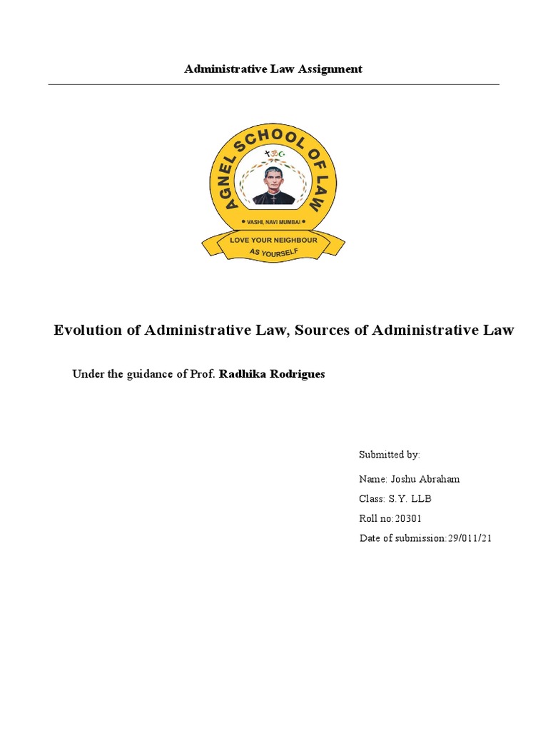 Administrative Law Assignment | PDF | Administrative Law | Constitution