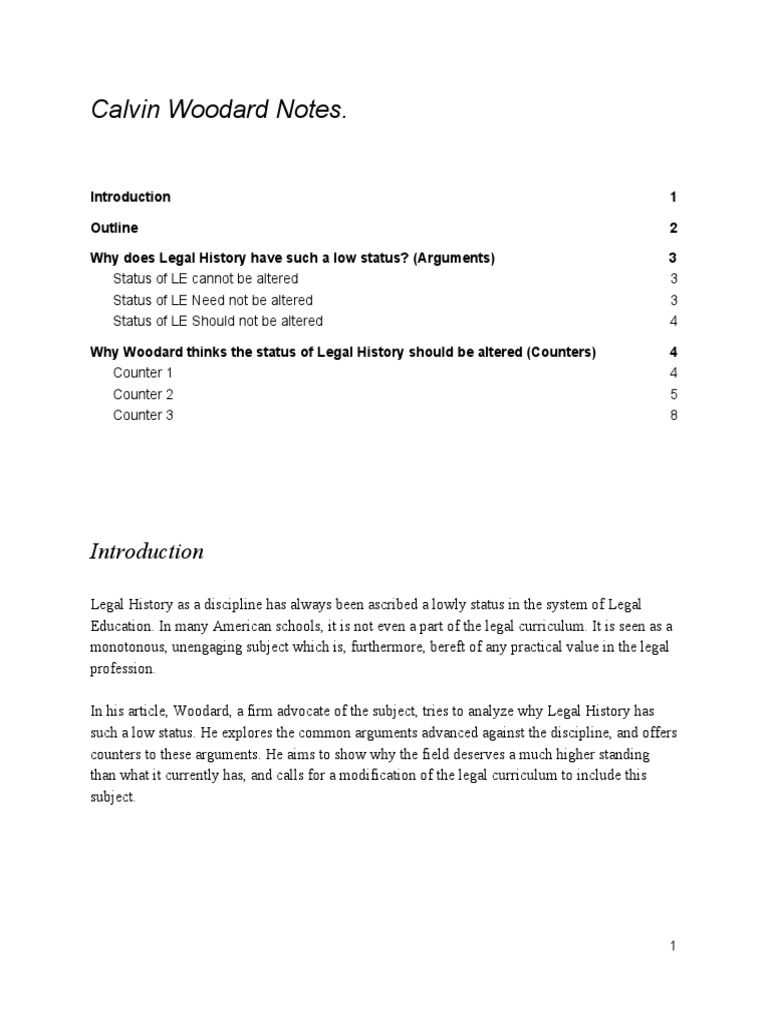 Calvin Woodard Notes | PDF | Precedent | Knowledge