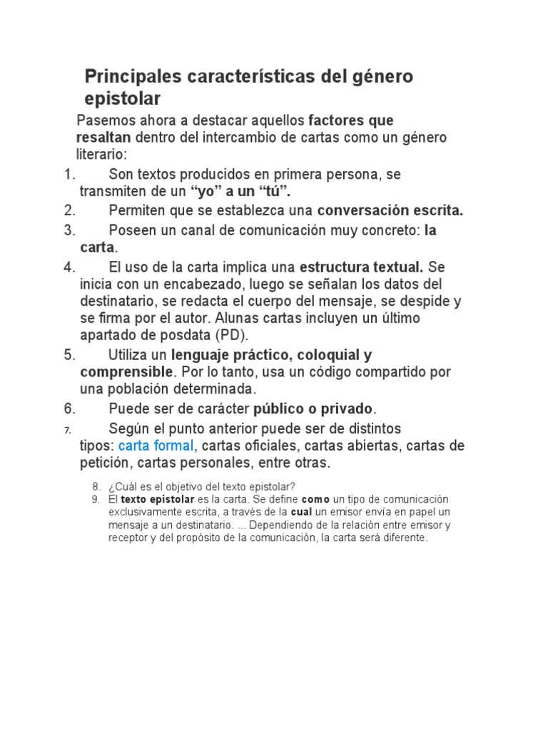 Las características clave del género epistolar: estructura, lenguaje y ...