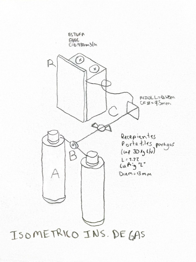 Plano Isometrico Instalacion de Gas | PDF