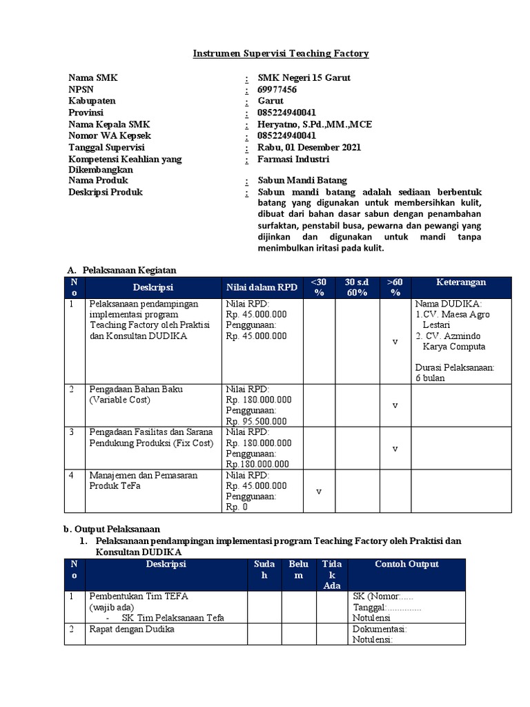 Instrumen Tefa - R1 | PDF