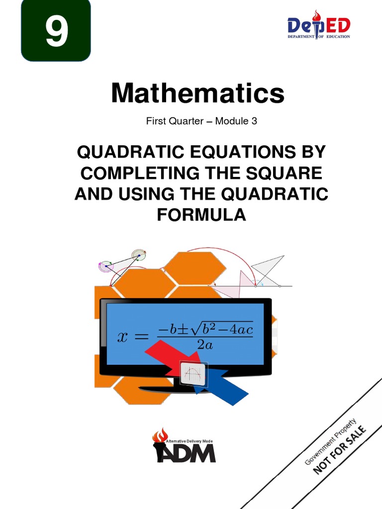 G9 Q1 MATH Wk2 Module 3 | PDF | Quadratic Equation | Equations