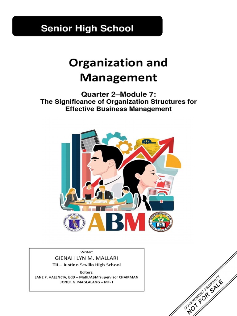 Organization and Management: Senior High School | PDF | Organizational ...