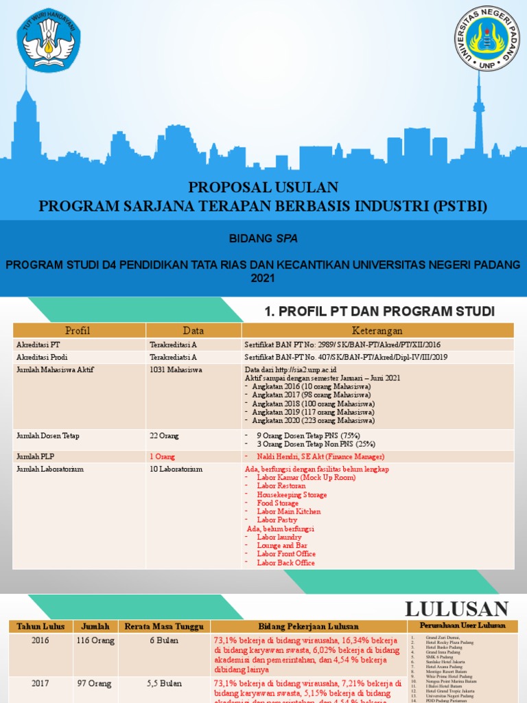 Proposal Program Sarjana Terapan SPA UNP | PDF