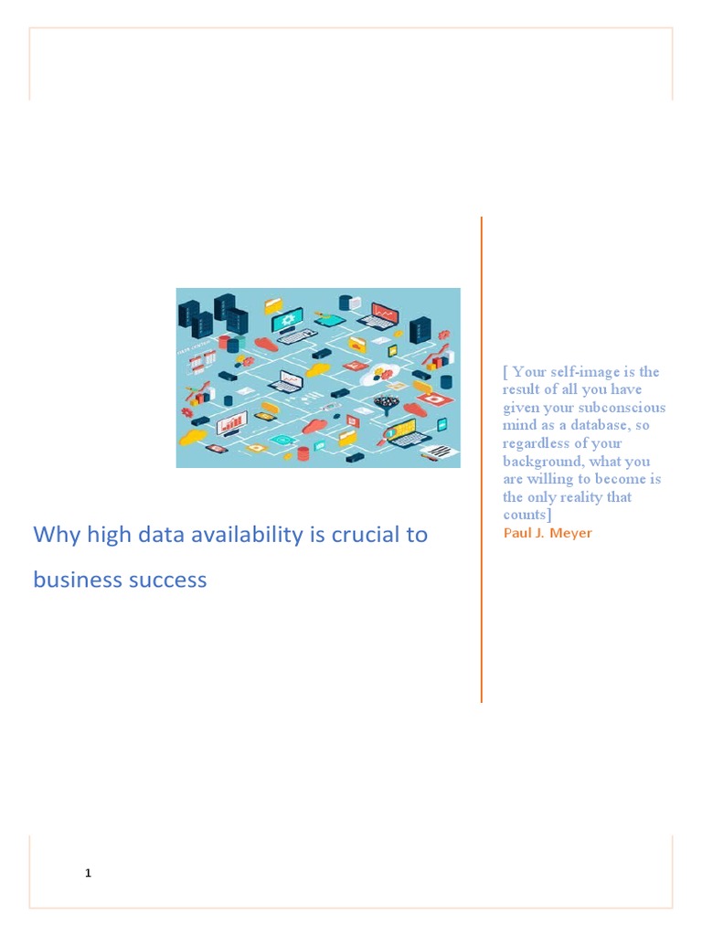 Why High Data Availability Is Crucial To Business Success | PDF ...