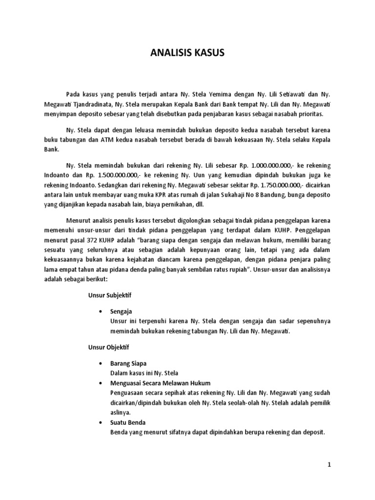 Analisis Kasus | PDF