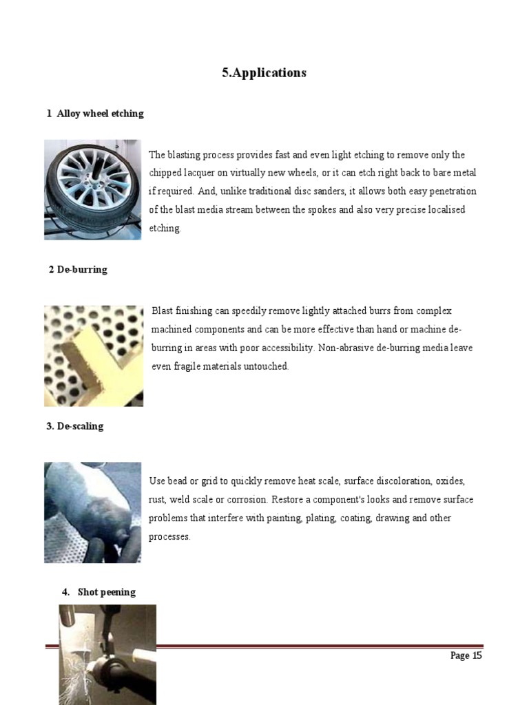 Shot Blasting Machine Applications | PDF | Materials | Applied And ...