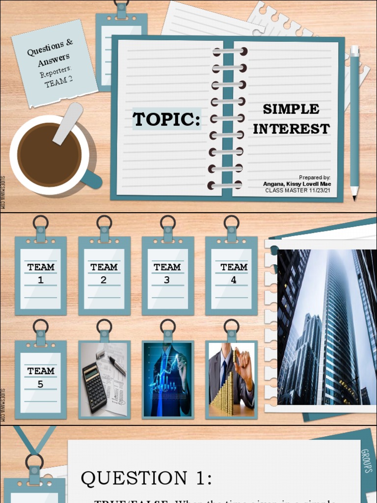 Simple Interest Qa Presentation | PDF | Interest | Loans