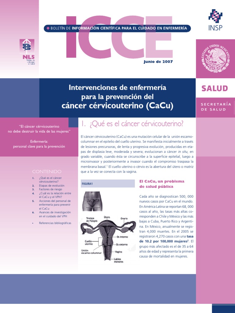 Cancer Cervicouterino | Descargar gratis PDF | Cáncer de cuello uterino | Cáncer