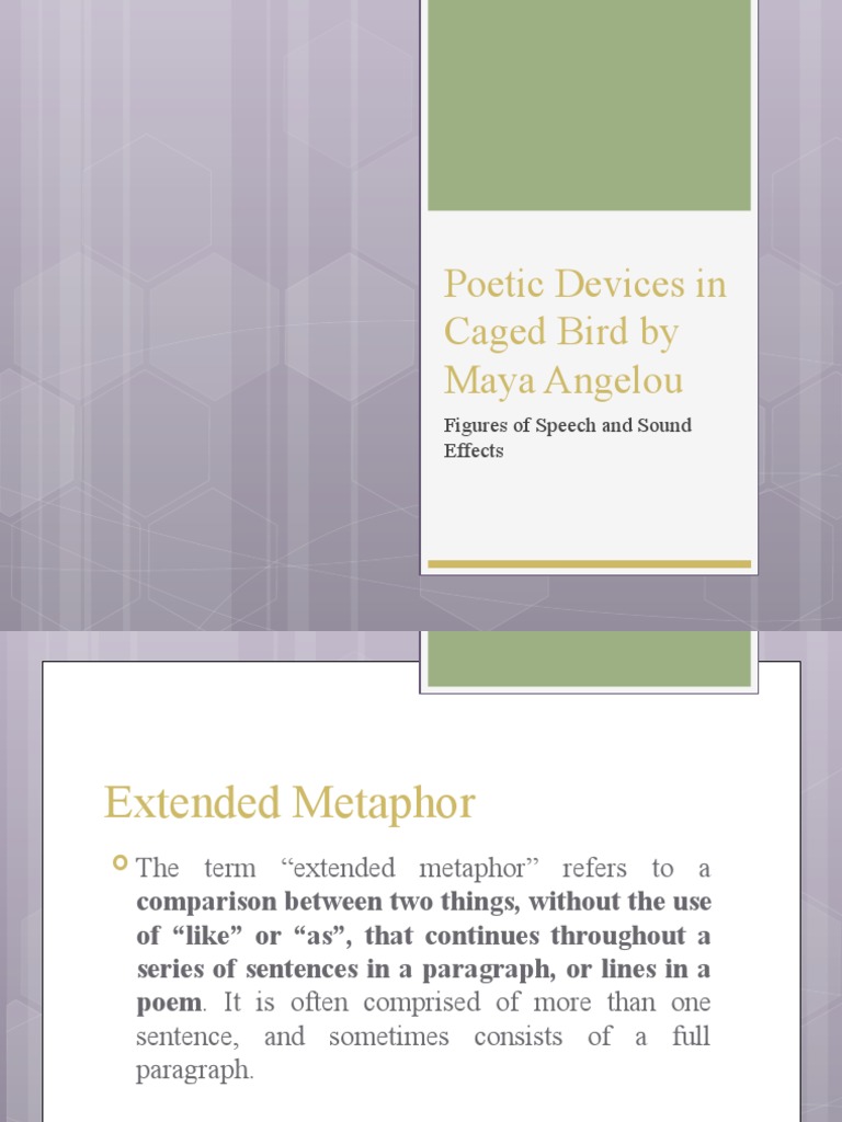 Poetic Devices in Caged Bird by Maya Angelou | PDF | Poetry | Writing