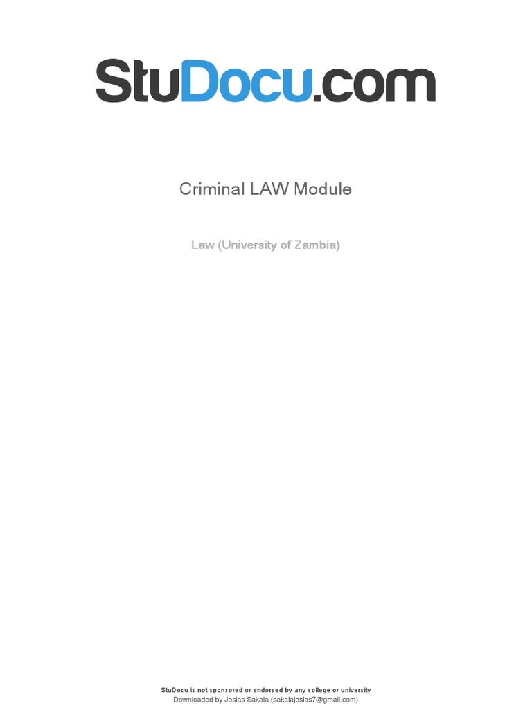 Criminal Law Module | PDF | Mens Rea | Insanity Defense