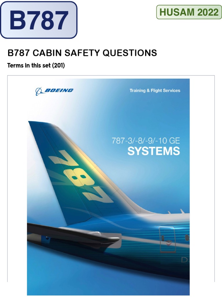 b787 Cabin Safety Questions Ok | PDF | Toilet | Tap (Valve)