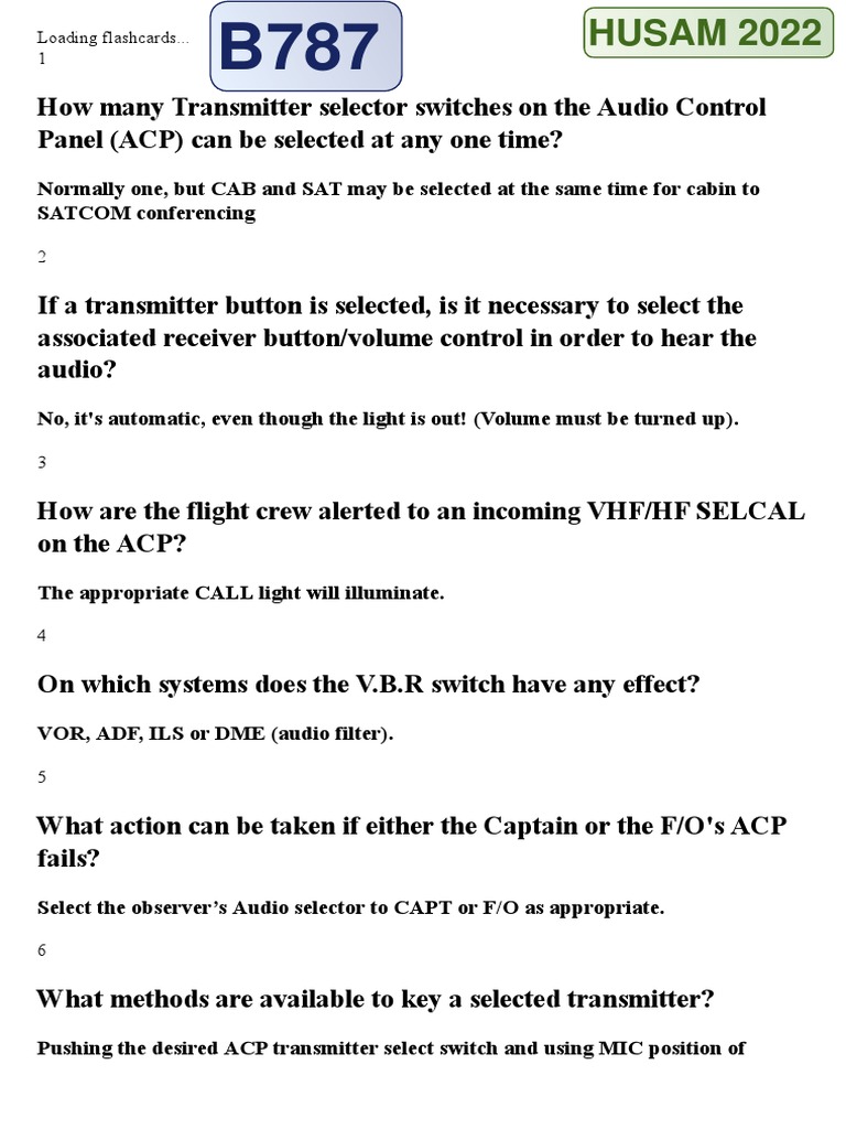 B787 Communications OK | PDF | Very High Frequency | Radio