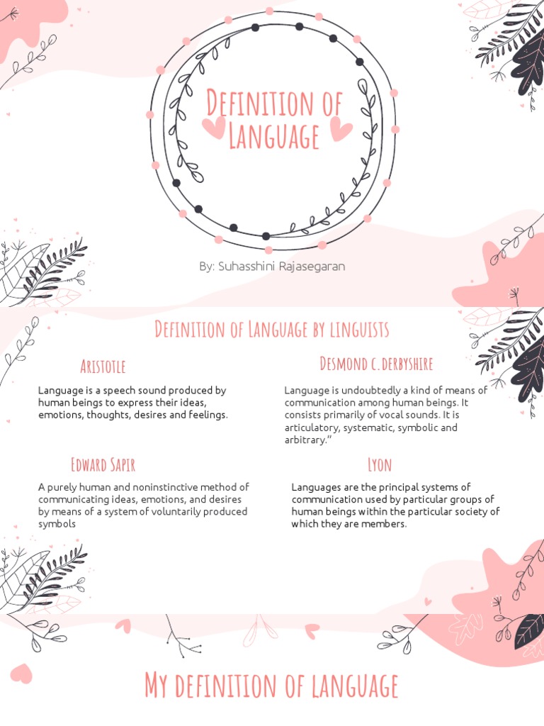 Definitions of Language Explained | PDF
