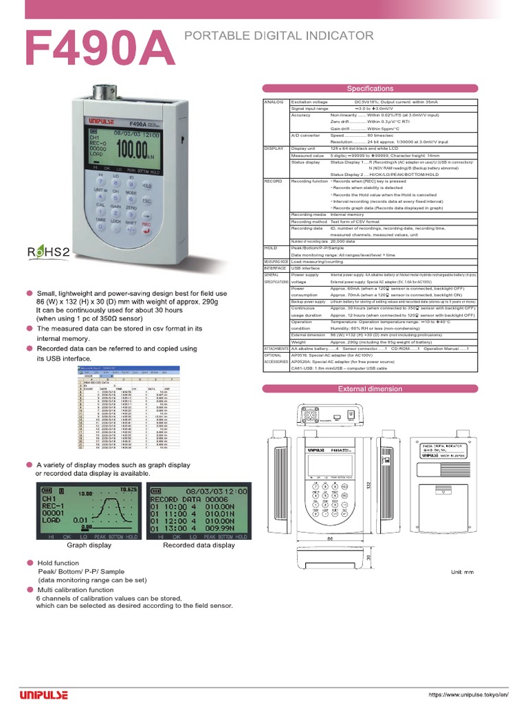 Portable Digital Indicator: Specifications | PDF | Power Supply ...