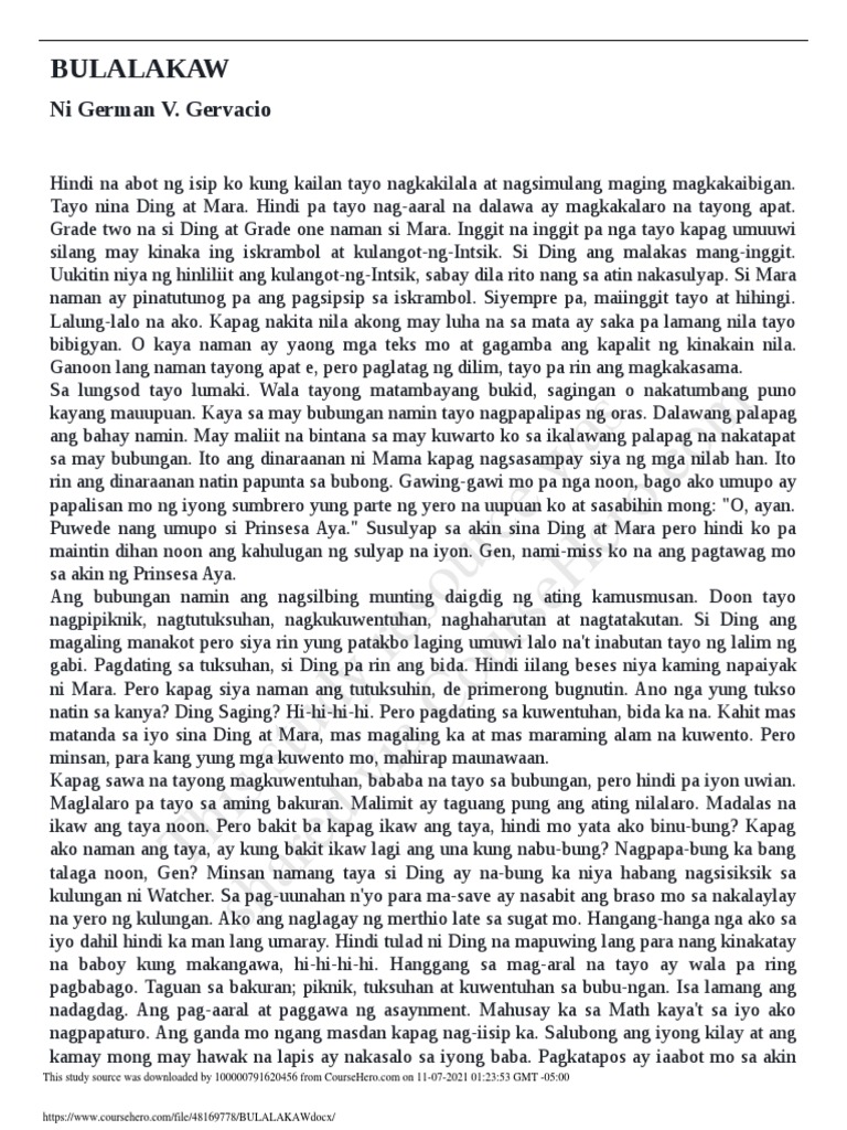 BULALAKAW | PDF