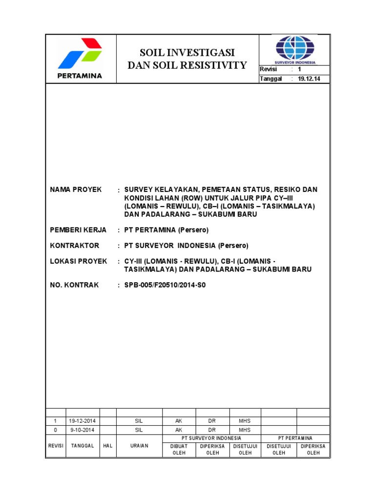 Laporan Soil Investigation | PDF