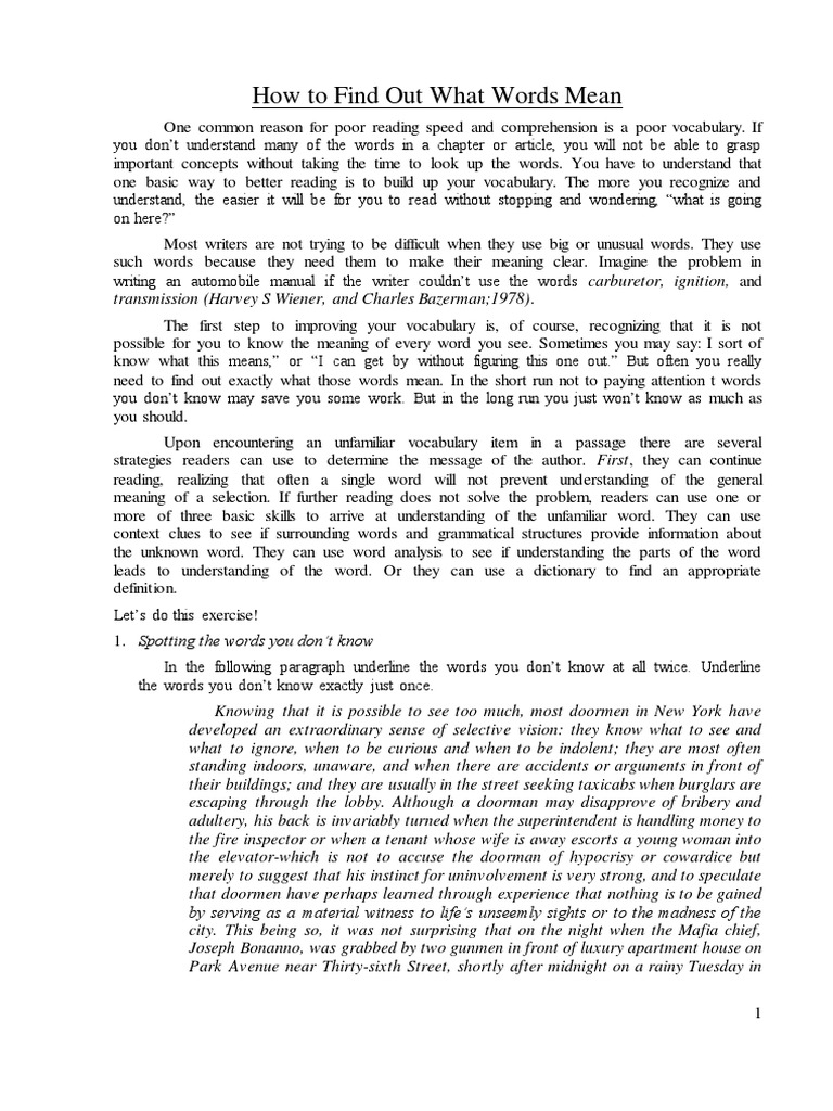 Building A Strong Vocabulary | PDF | Word | Vocabulary