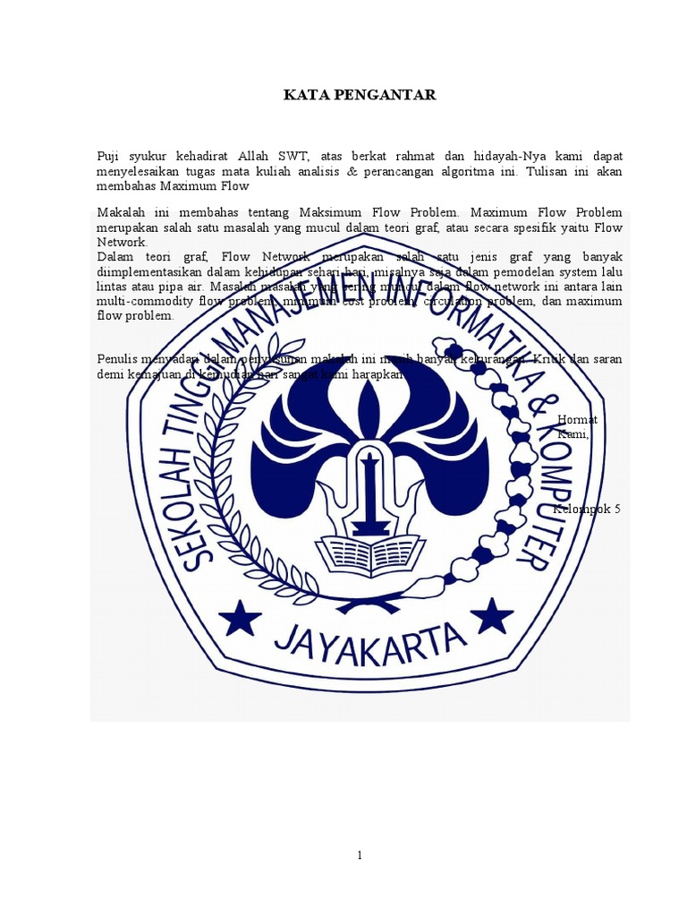 Makalah Maximum Flow KEL 5 | PDF