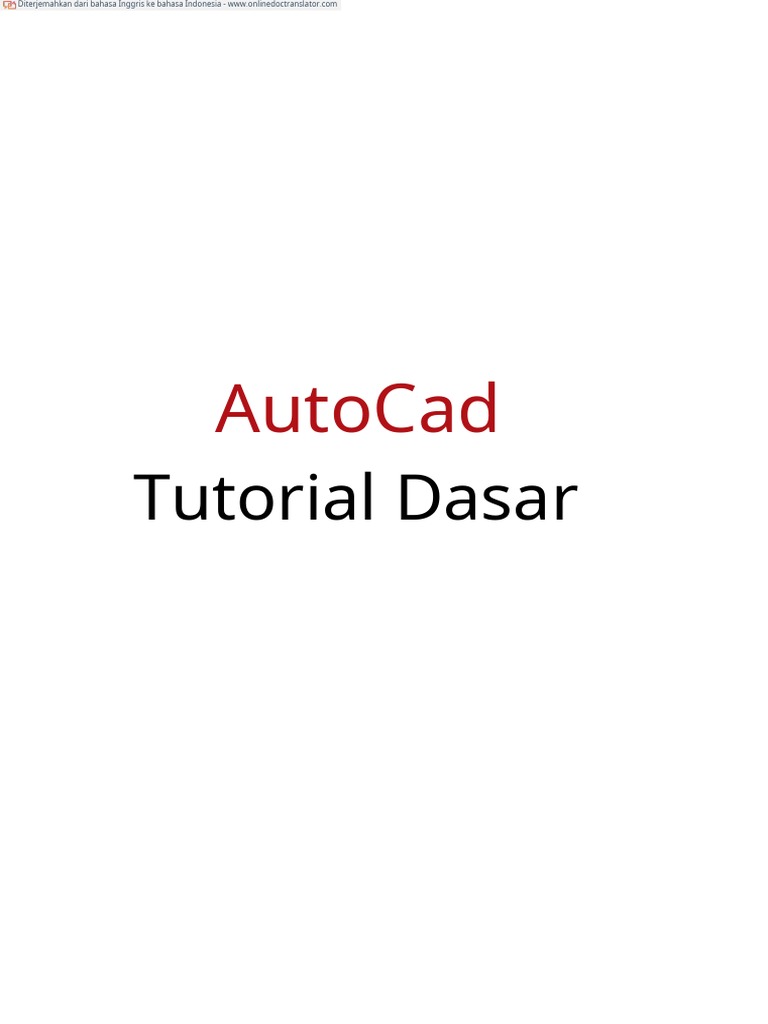 Pengertian Command Di Autocad Lengkap | PDF