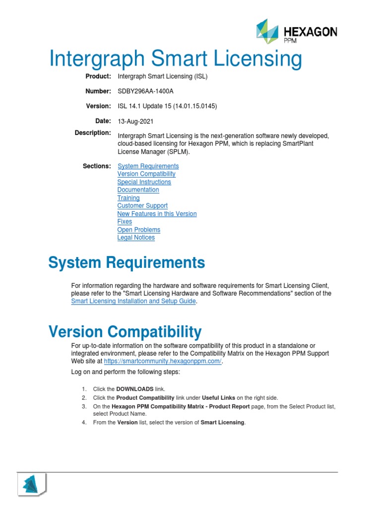 Intergraph Smart Licensing: System Requirements | PDF | License ...