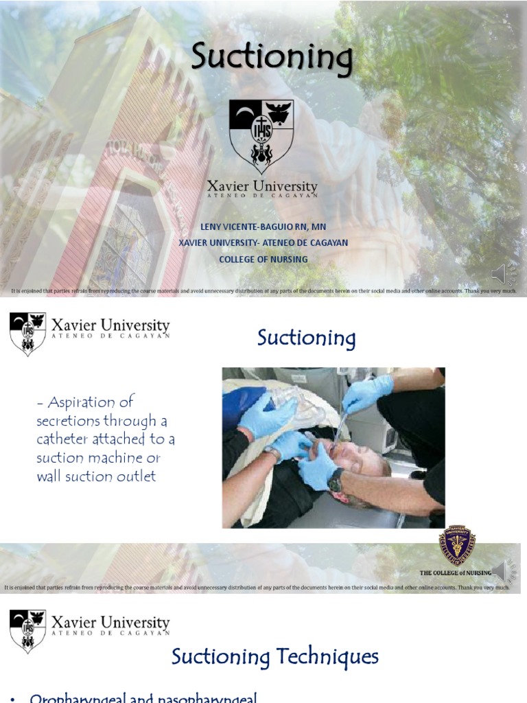 A Comprehensive Guide to Suctioning Techniques and Procedures | PDF ...