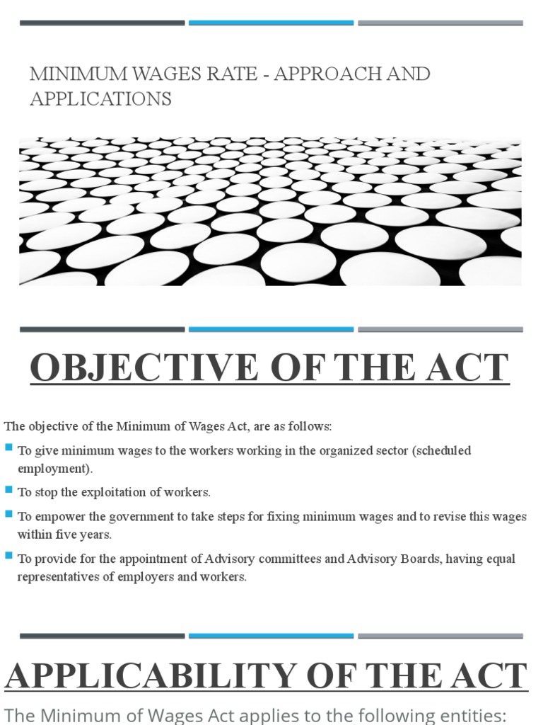 Minimum Wages Act: Overview and Application | PDF | Employment | Wage