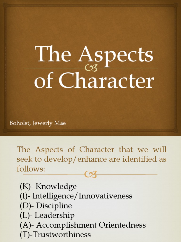 The Aspects of Character | PDF