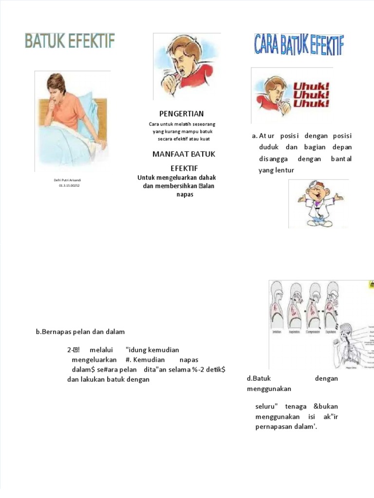 Leaflet Batuk Efektif Stev | PDF