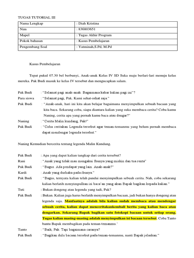 Tugas Tap Tutorial III | PDF