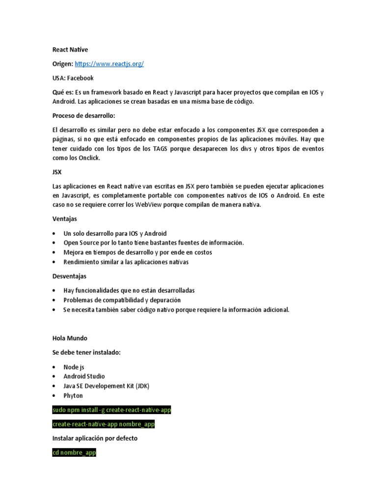 React Native | PDF | Arte | Informática