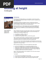 Work at Height - Toolbox Talk | PDF | Risk | Occupational Safety And Health