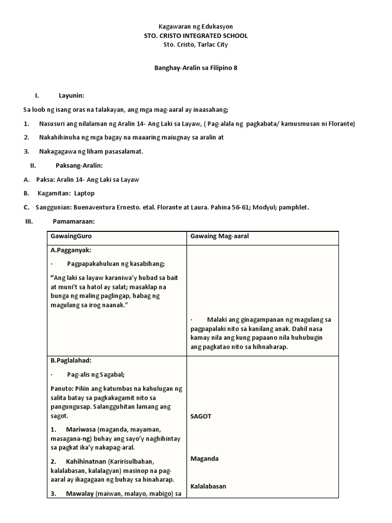 LP 4quar Ter Observation Laki Sa Layaw | PDF