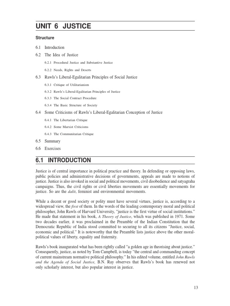 Unit 6 Justice: Structure | PDF | Crime & Violence | Justice