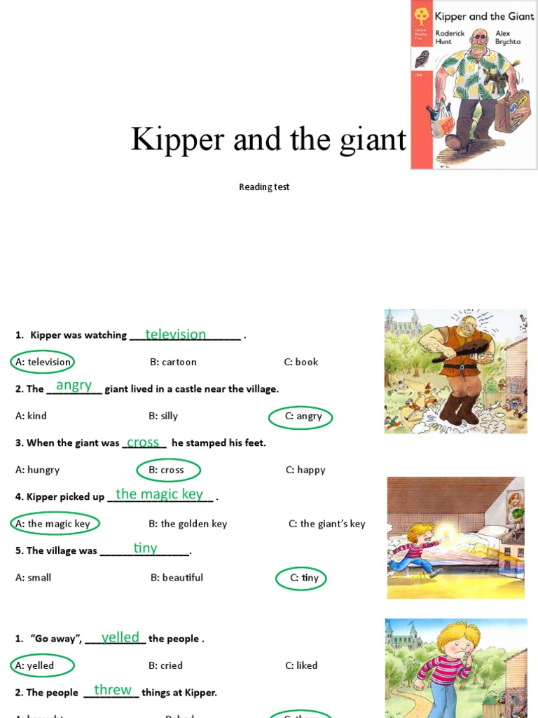 Kipper and The Giant - Reading Test | PDF