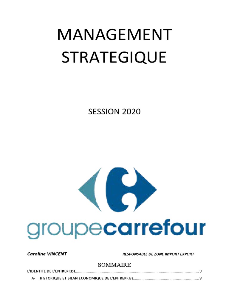 Analyse stratégique de Carrefour 2023 | PDF | Commerce électronique ...