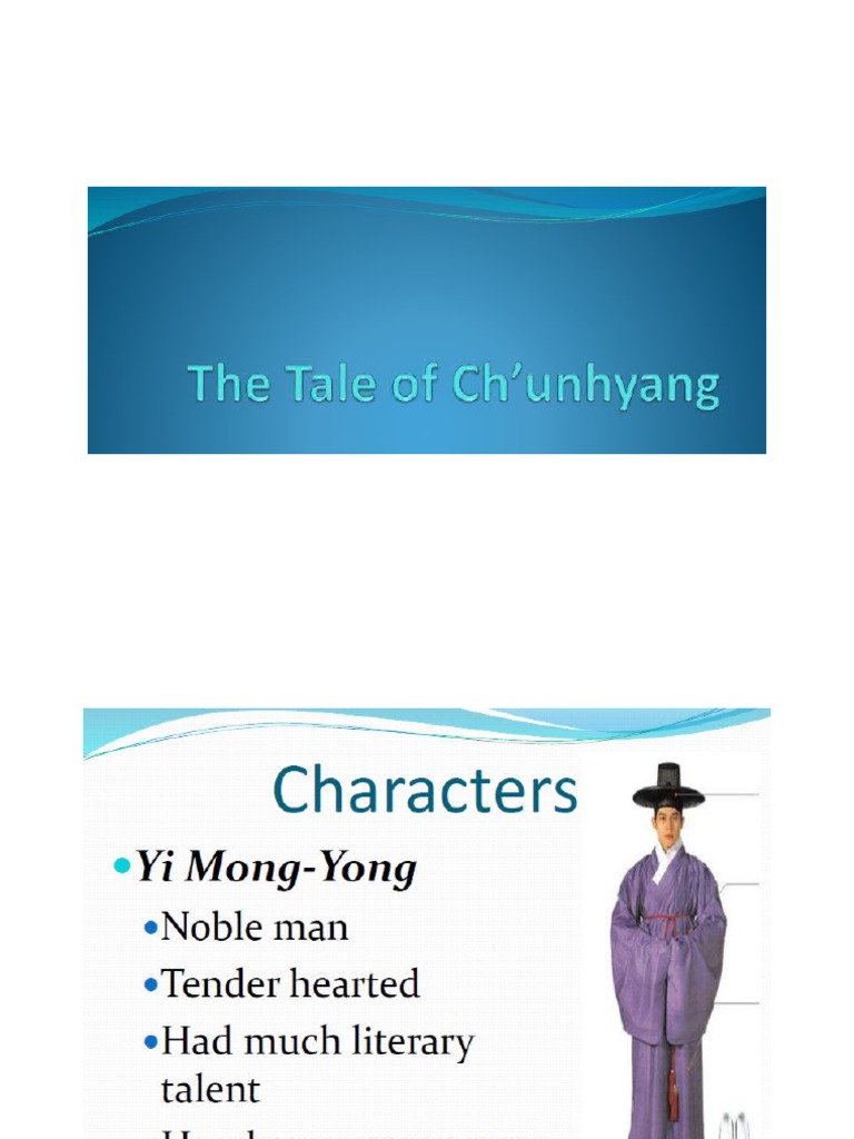 Characters of Chunhyang | PDF