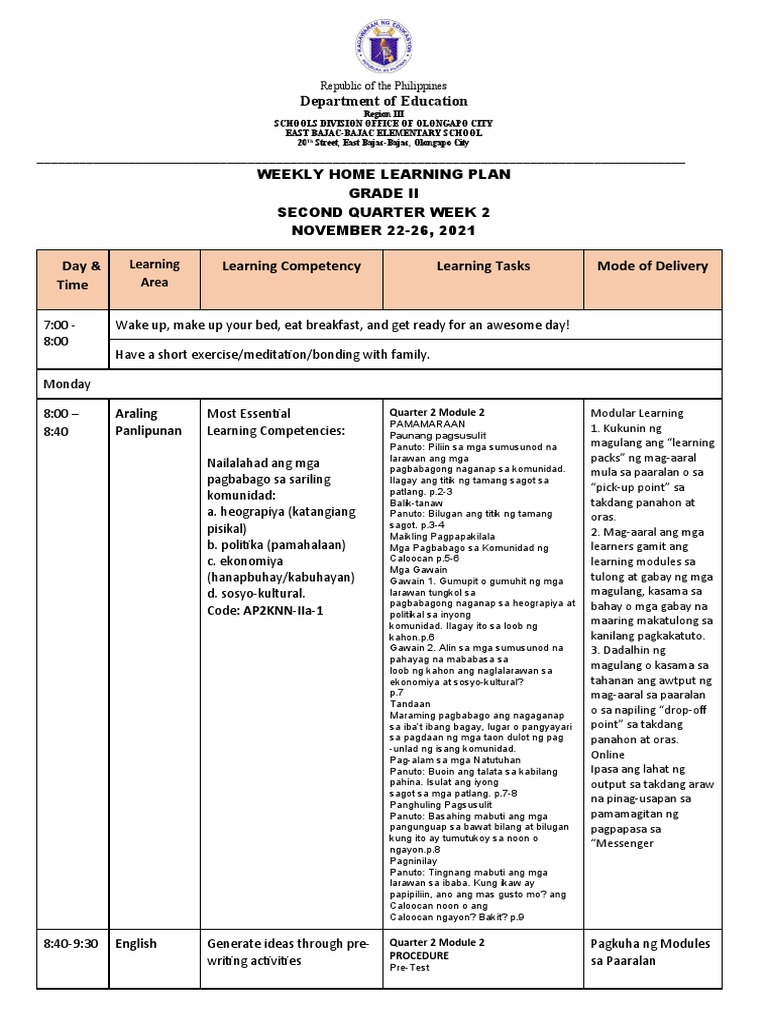WHLP q2 Week2 Grade2 | PDF