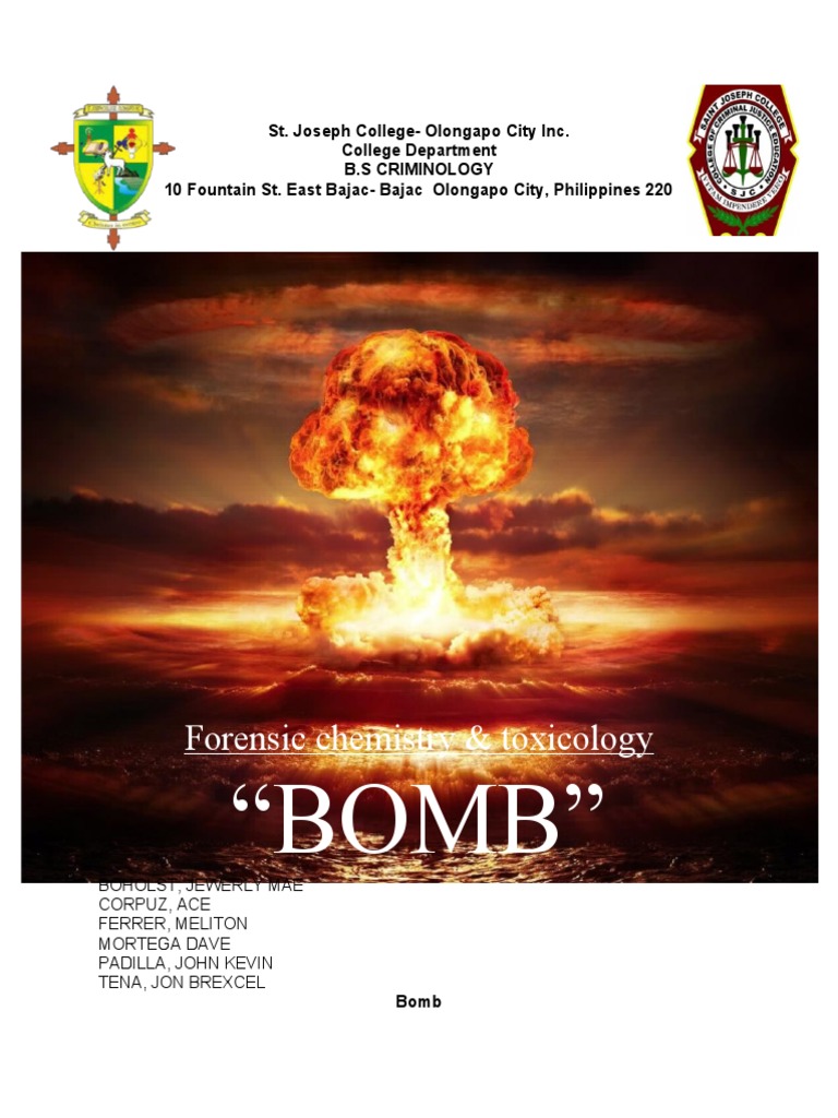 "BOMB": Forensic Chemistry & Toxicology | PDF | Bomb | Fuze