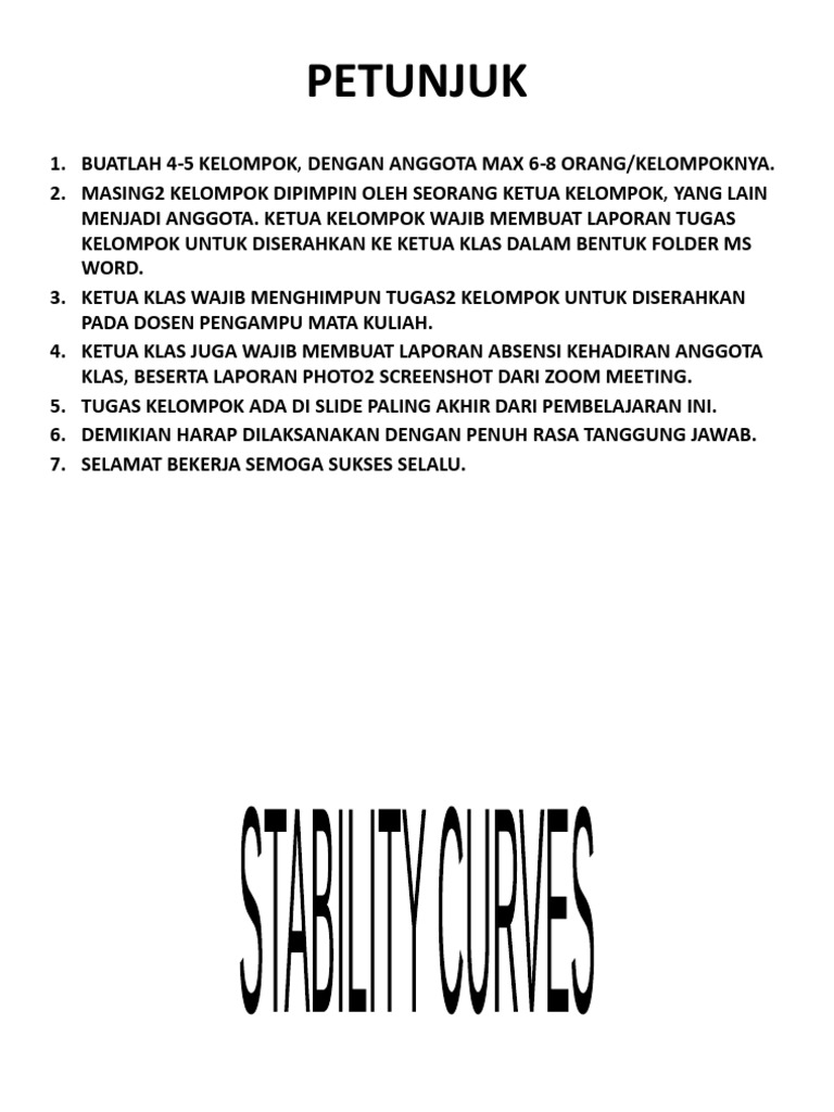 Stability Curve (Hydrostatic & GZ Curve) | PDF
