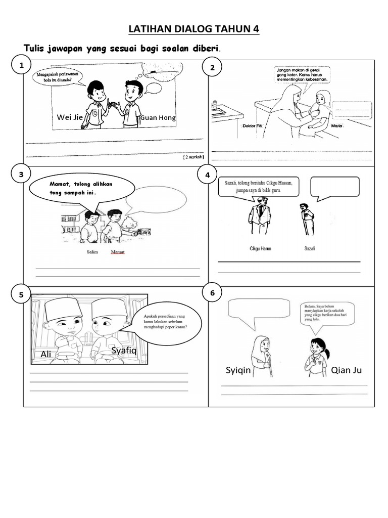 Latihan Dialog Tahun 4 | PDF