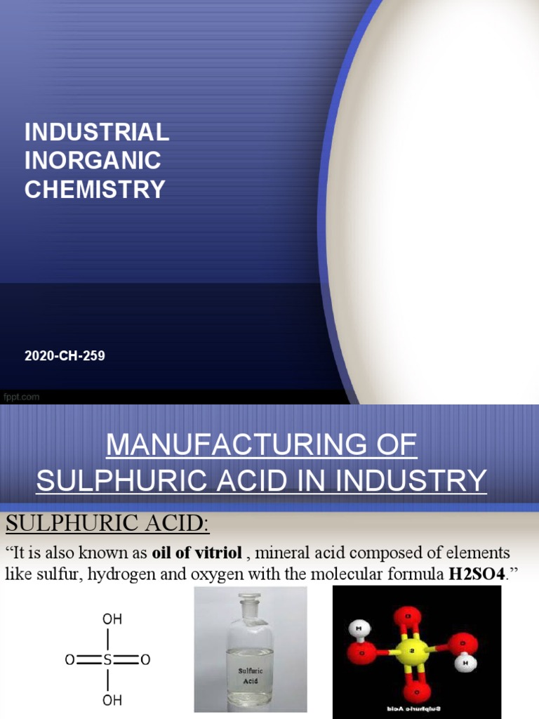 Manufacturing of Sulphuric Acid | PDF